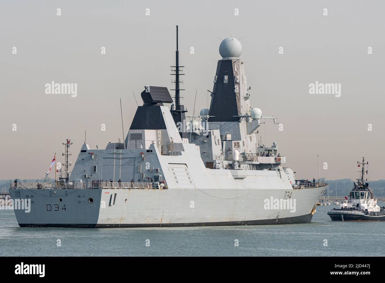 The Royal Navy Type 45 Daring Class air defence destroyer HMS Diamond ...