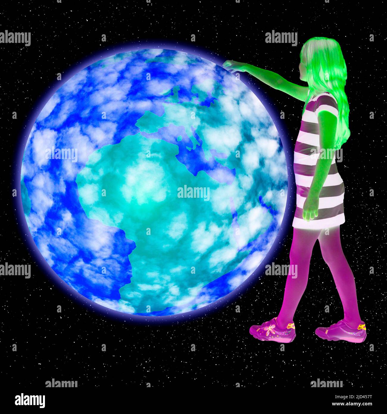 Greener generation, conceptual illustration Stock Photo - Alamy