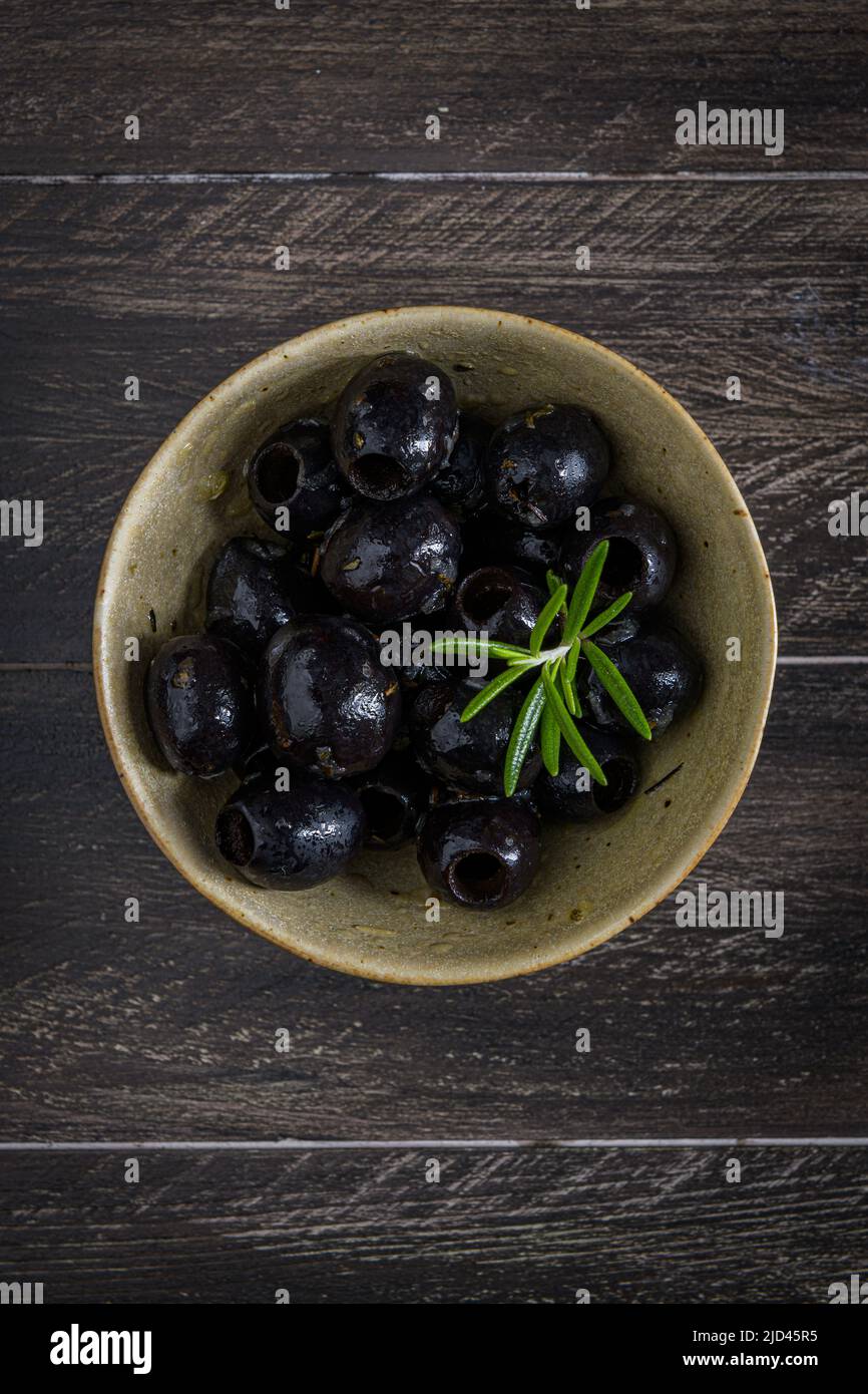 Olive green ceramic bowl top view hi-res stock photography and images ...