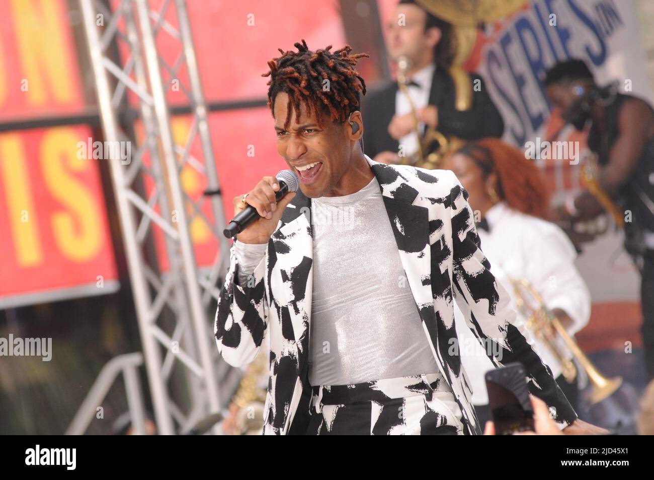 New York, USA. 17th June, 2022. Jon Batiste performs on 'Today' at ...