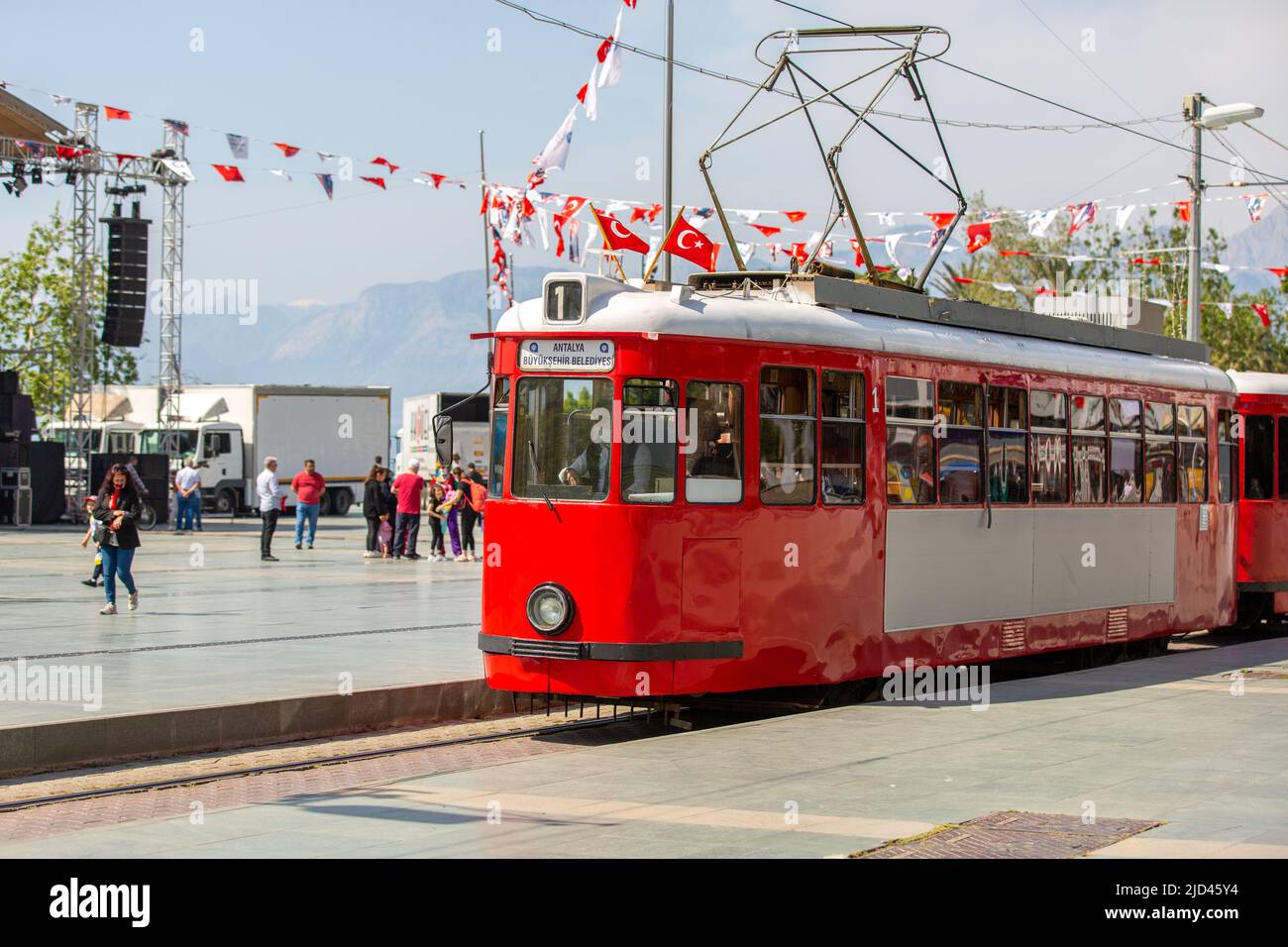 Antalya tramway tram transport hi-res stock photography and images - Alamy