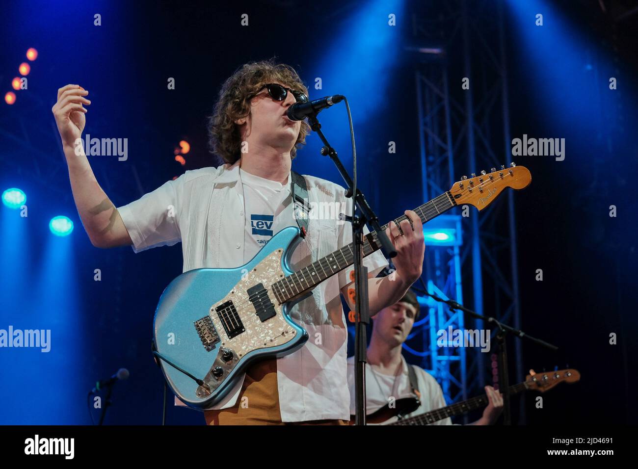 Jack Cochrane, vocalist and lead guitarist with Scottish indie rock ...