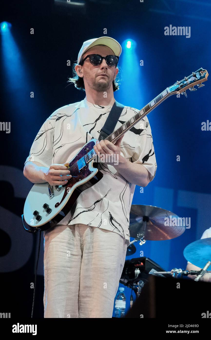 Joe McGillveray guitarist with Scottish indie rock band The Snuts, who ...