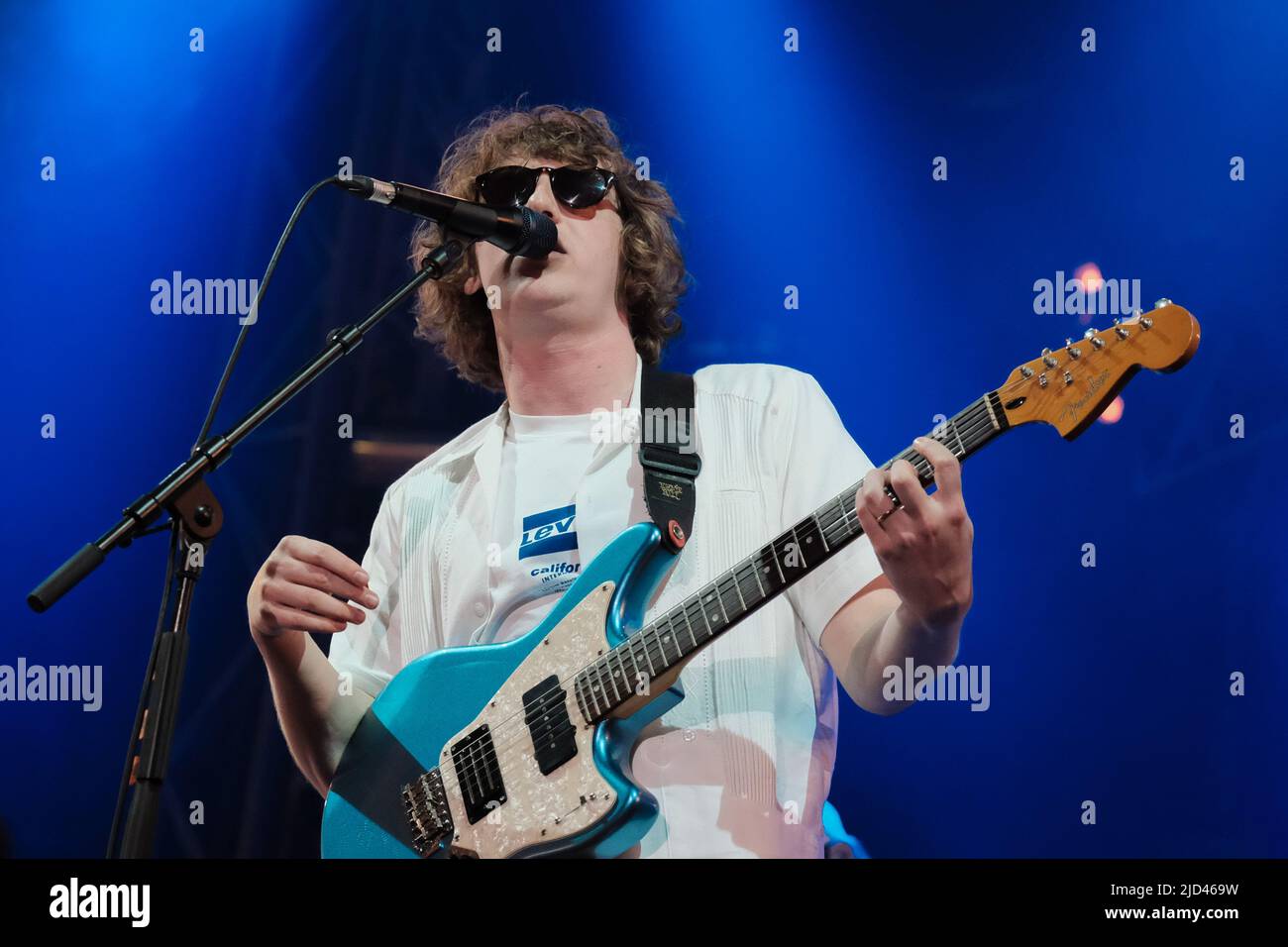 Jack Cochrane, vocalist and lead guitarist with Scottish indie rock ...