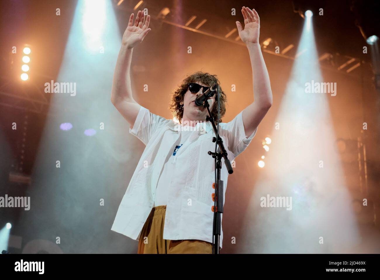 Jack Cochrane, vocalist and lead guitarist with Scottish indie rock ...