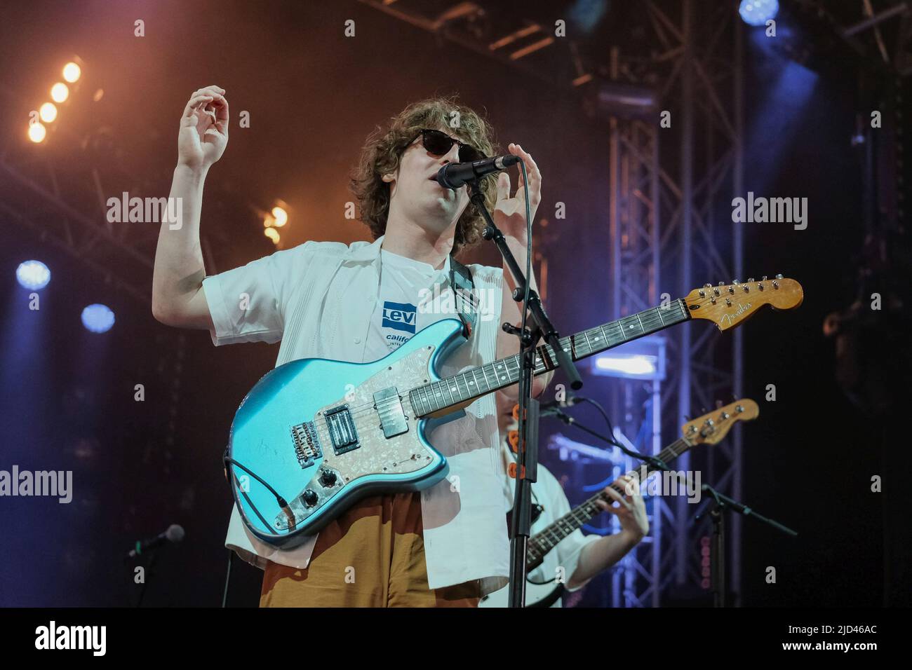 Jack Cochrane, vocalist and lead guitarist with Scottish indie rock ...
