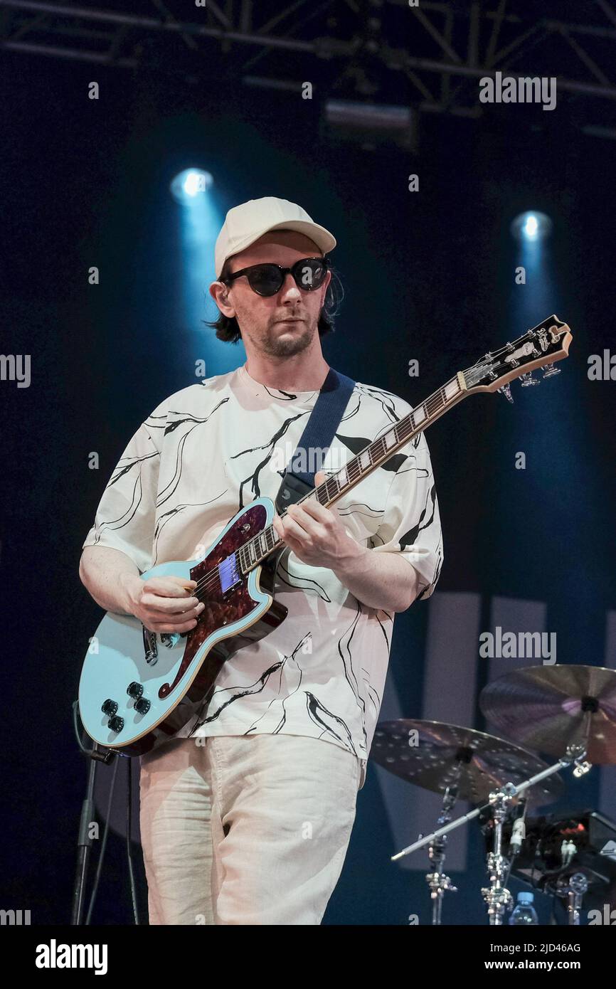 Joe McGillveray guitarist with Scottish indie rock band The Snuts, who ...