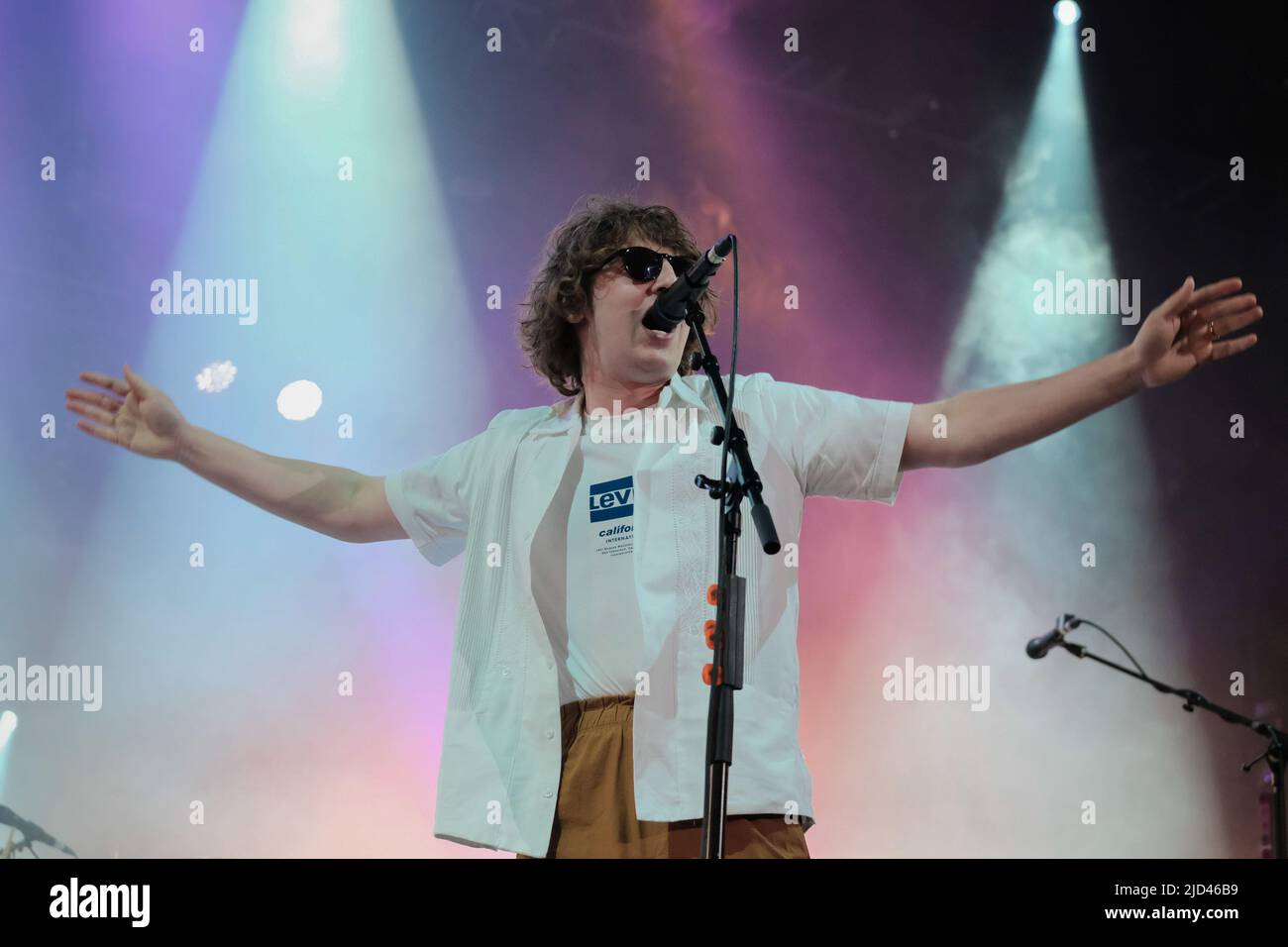 Jack Cochrane, vocalist and lead guitarist with Scottish indie rock ...