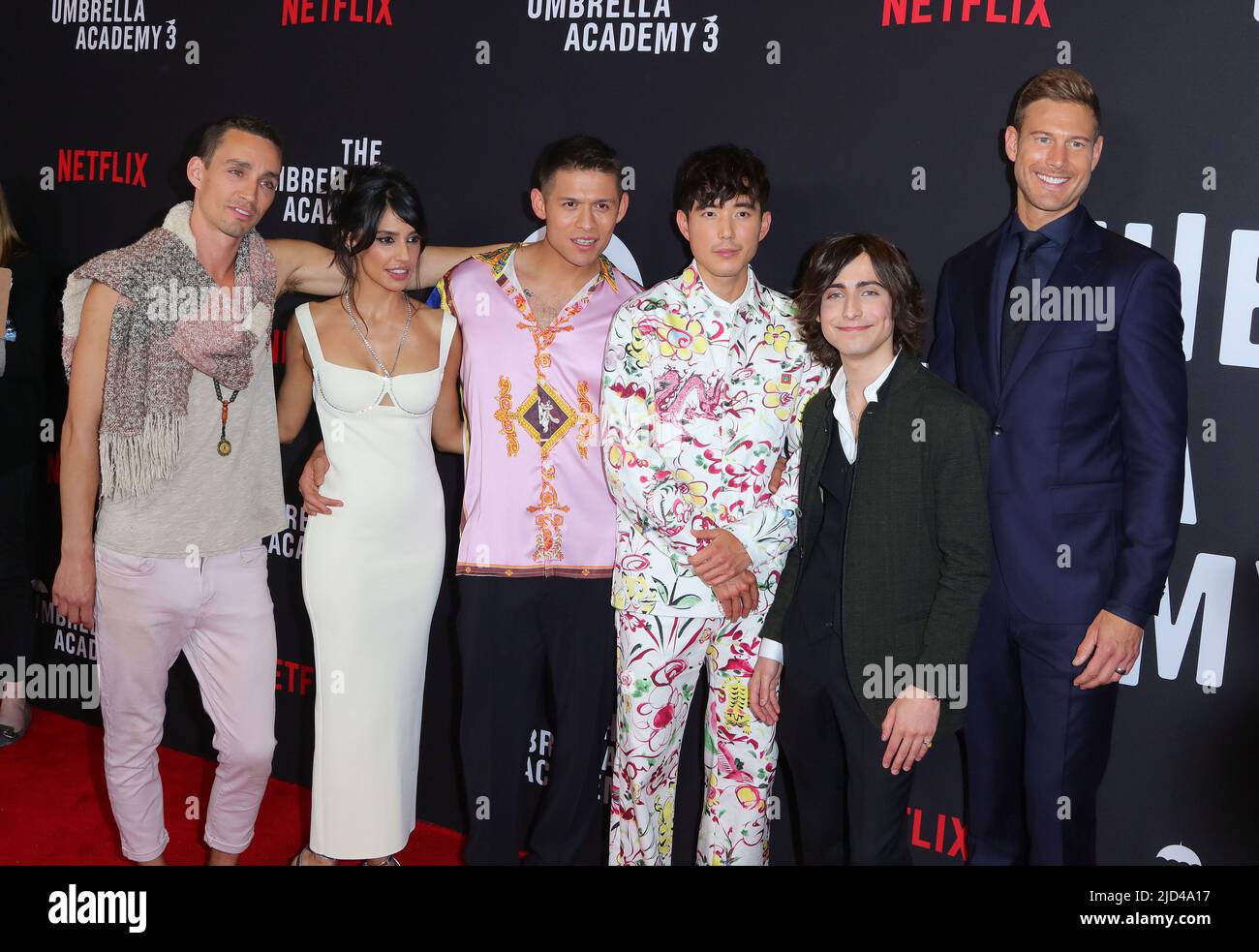 California, USA. 17th June, 2022. Robert Sheehan, Ritu Arya, David ...