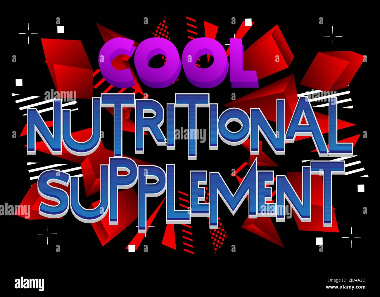 Cool Nutritional Supplement. Word written with Children's font in ...