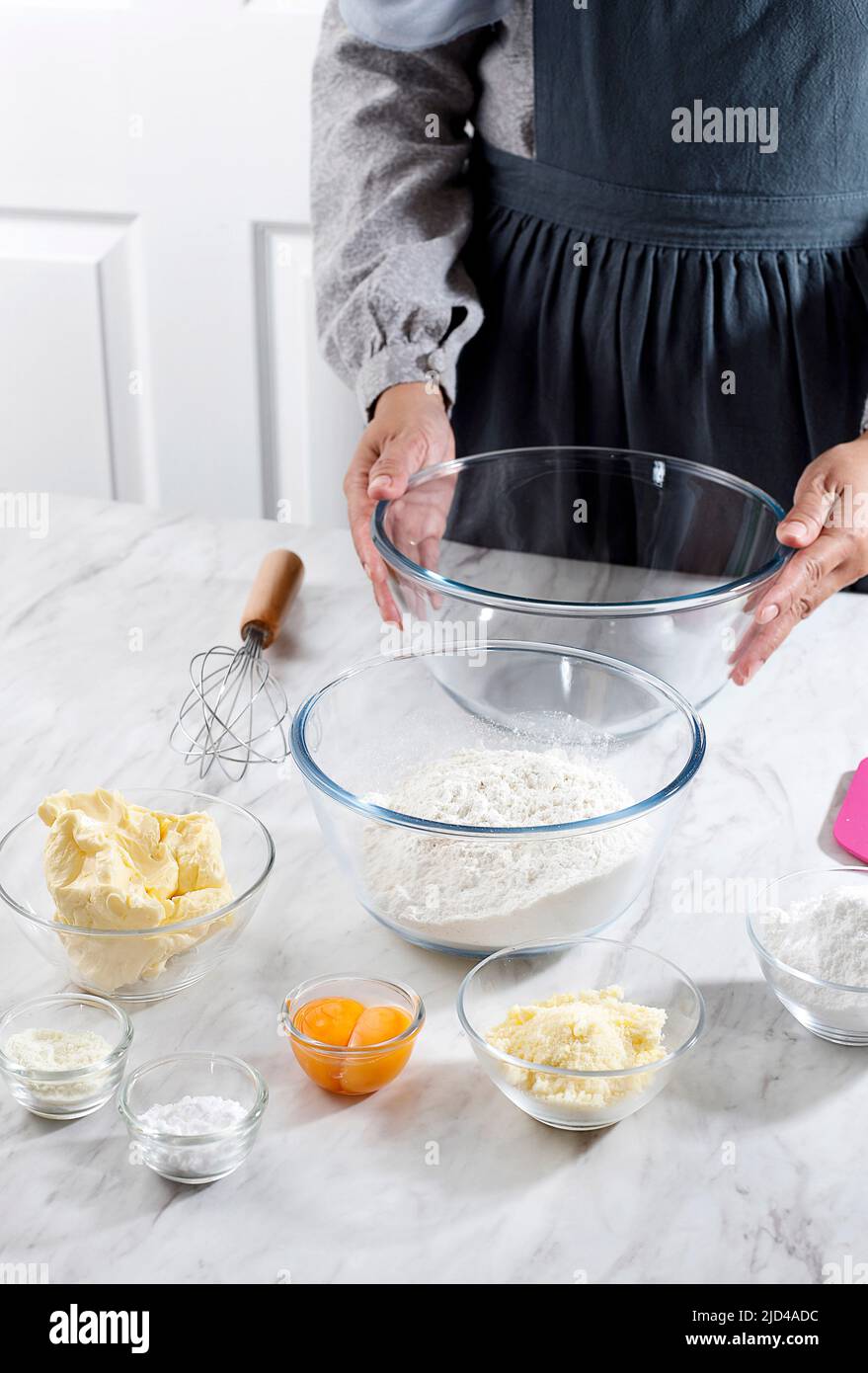 Baking Concept, Preparation Ingredient Baking in the Kitchen, Flour ...