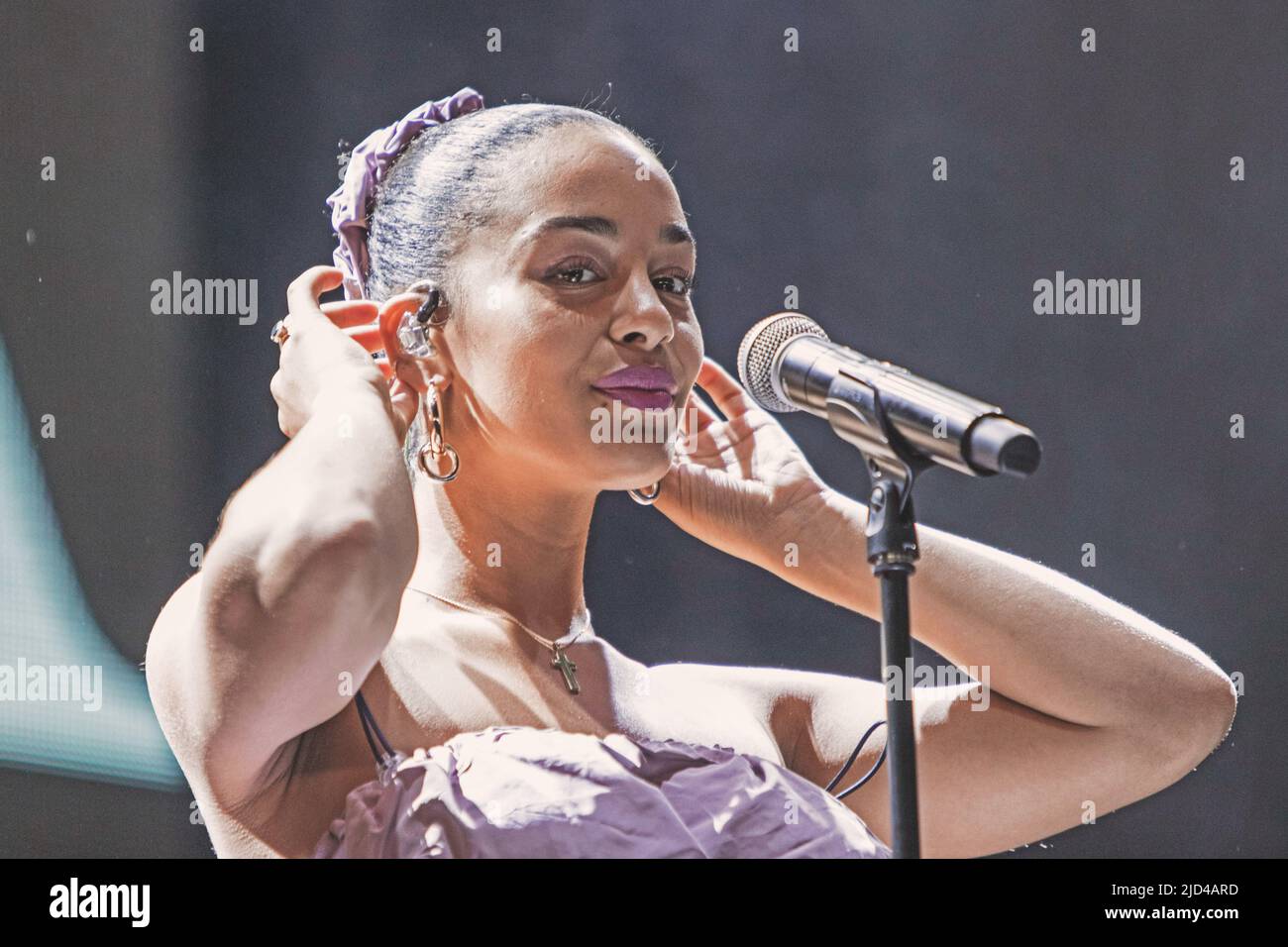 Jorja Smith performs live on stage at Way Out West festival in ...