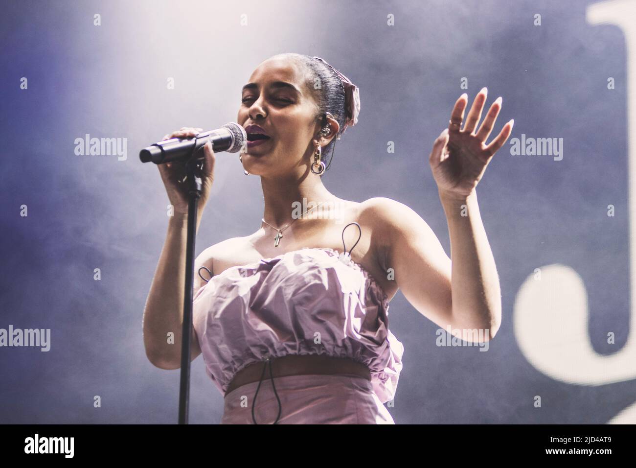 Jorja Smith performs live on stage at Way Out West festival in ...