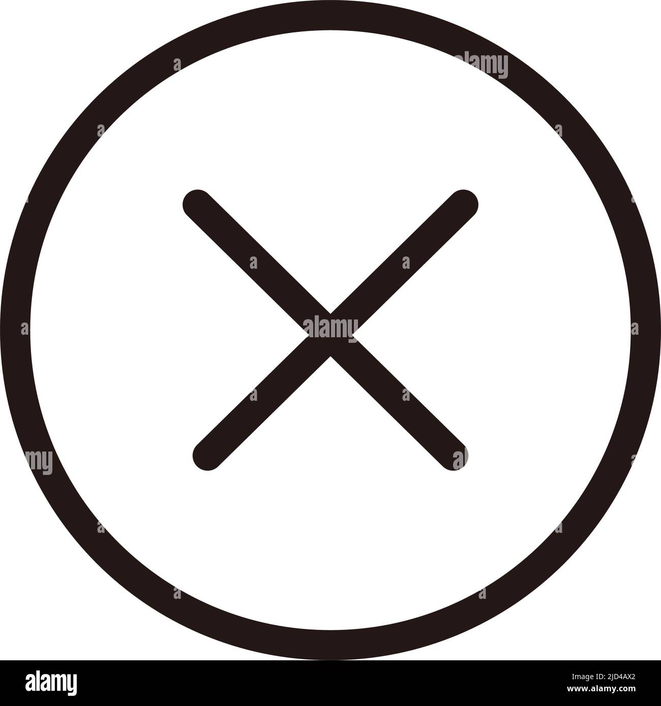 Cross mark symbol icon. Editable vector Stock Vector Image & Art - Alamy