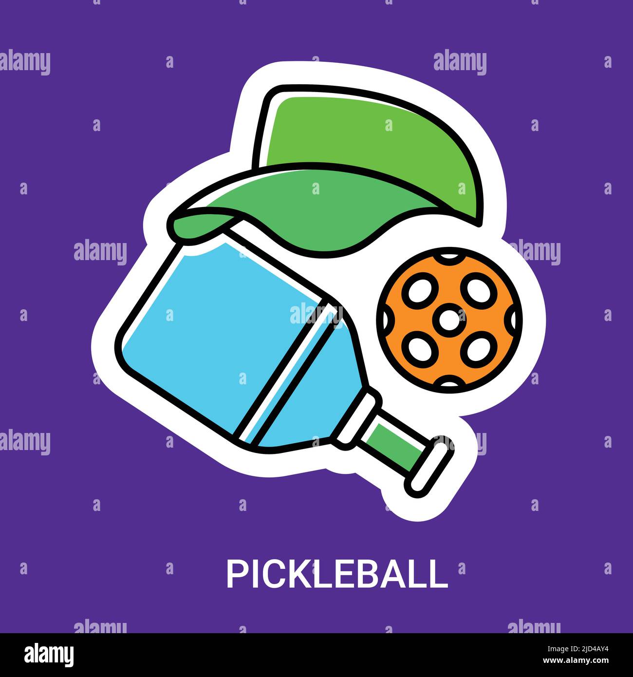 Pickleball sports court Stock Vector Images - Alamy