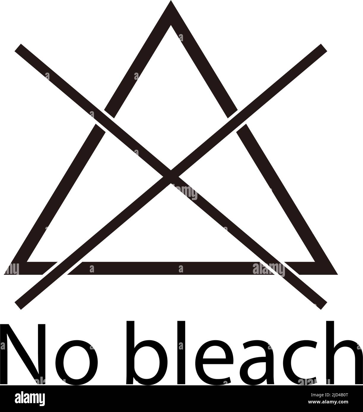 No bleach sign. Laundry sign. Editable vector Stock Vector Image & Art ...