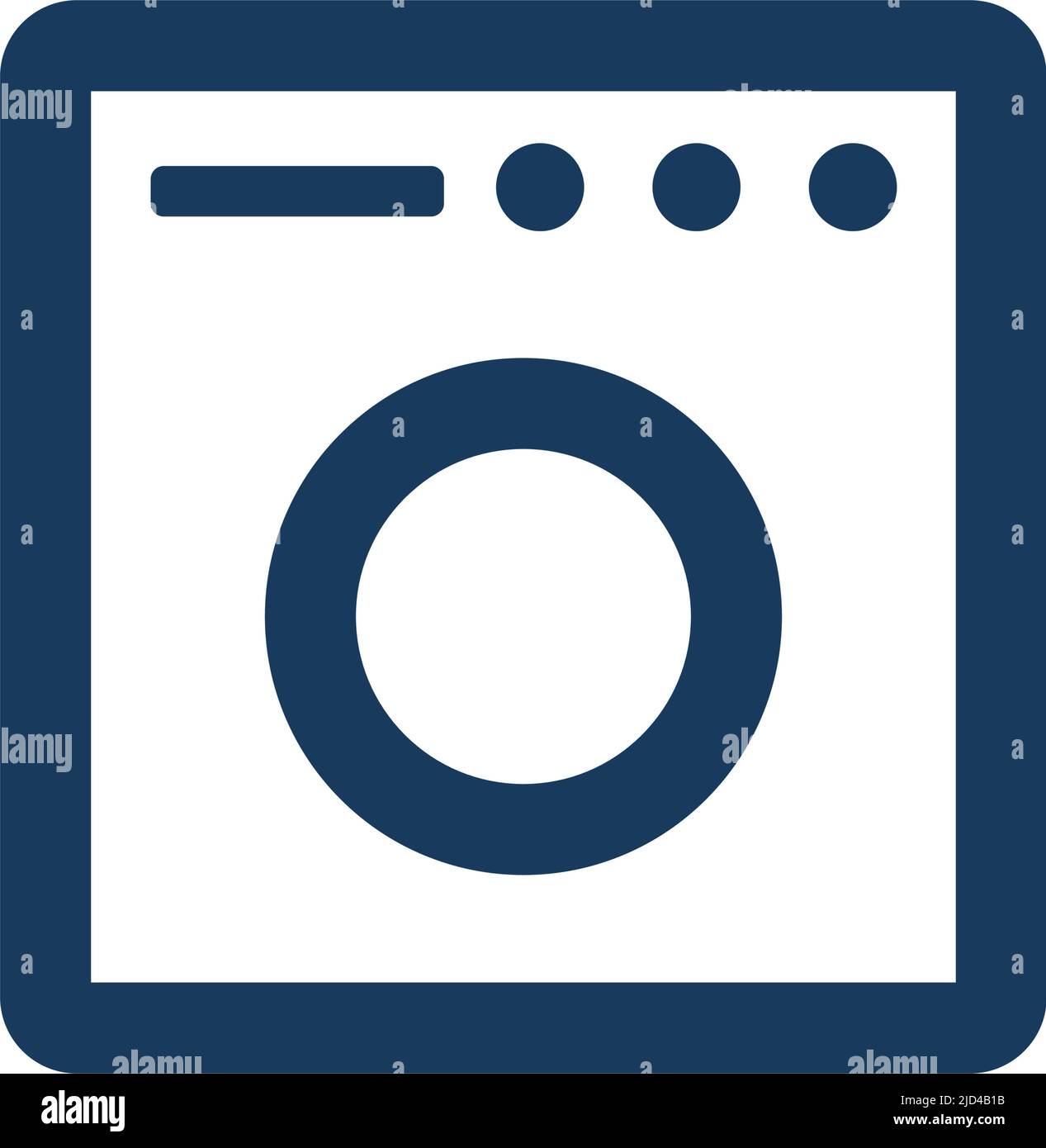 Square washing machine. Laundry or washer. Editable vector Stock Vector ...