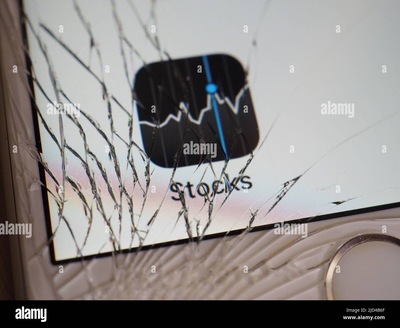 Shattered Stock Market Stock Photo - Alamy