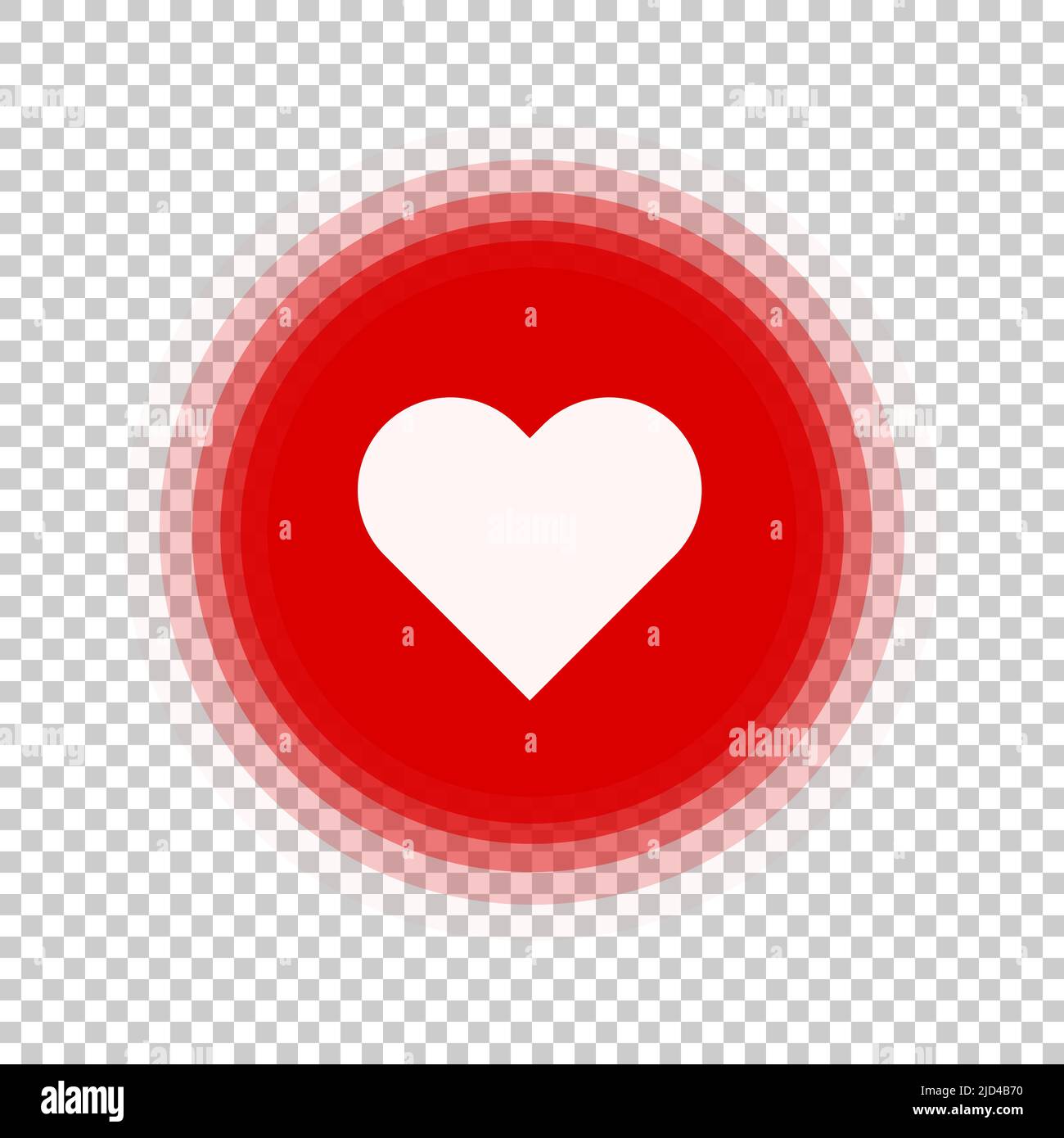 Heart mark icon and ripples of affection. Editable vector Stock Vector ...