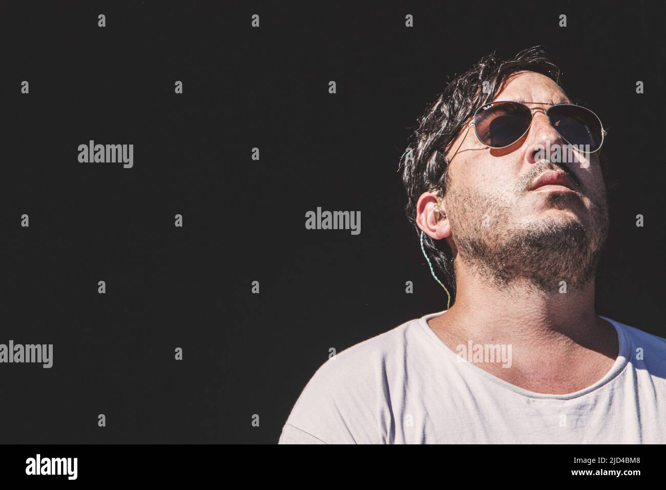 Ed Droste performs live on stage with his band Grizzly Bear at Way Out ...