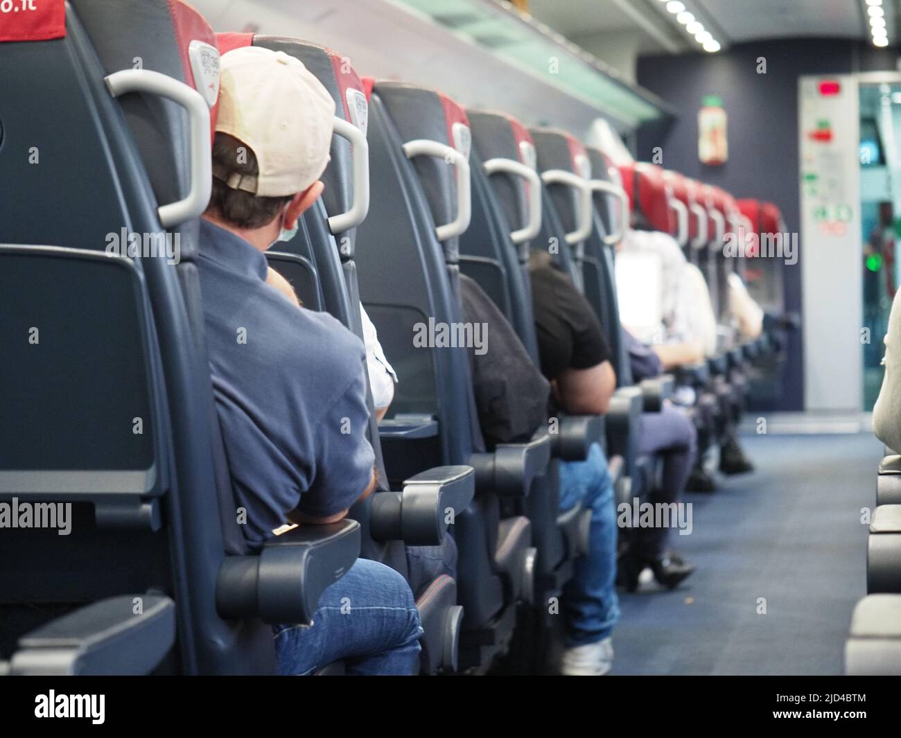 Venice, Italy - May 2022 Passengers in Italo train Stock Photo - Alamy
