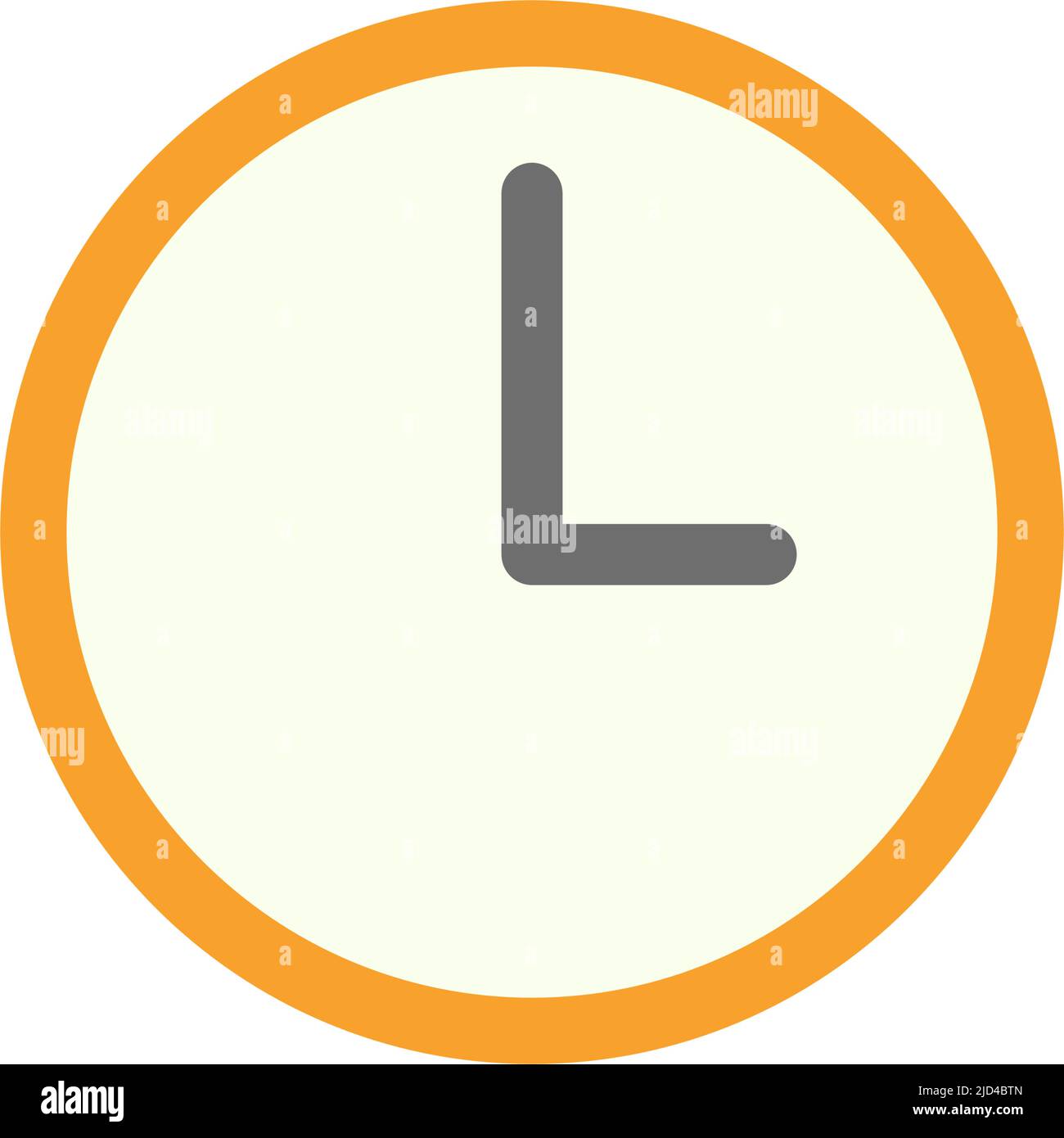 Orange clock icon. Timer and reminder. Editable vector Stock Vector ...