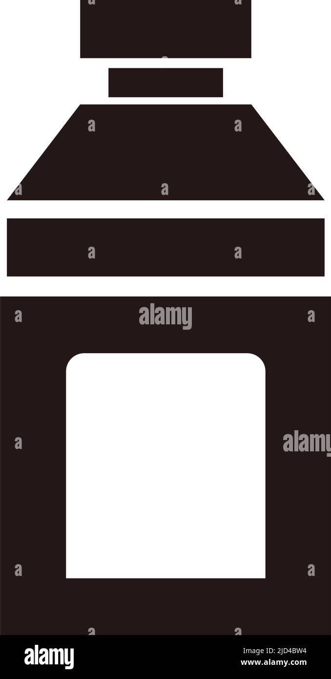 Bottle of soap. Bottle of detergent and cleaning solution. Editable ...