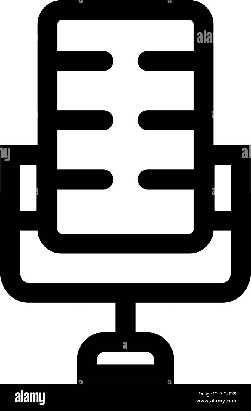 Symbol for speaker and microphone. Podcast mic. Editable vector Stock ...