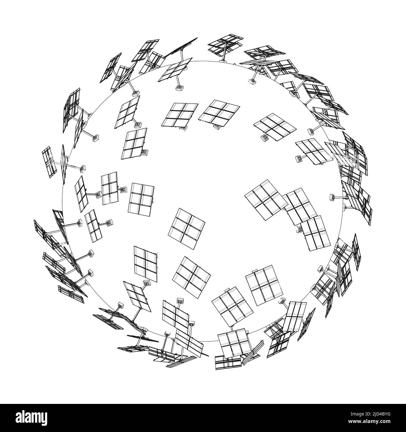 Solar Panels on Earth Concept. Vector Stock Vector Image & Art - Alamy