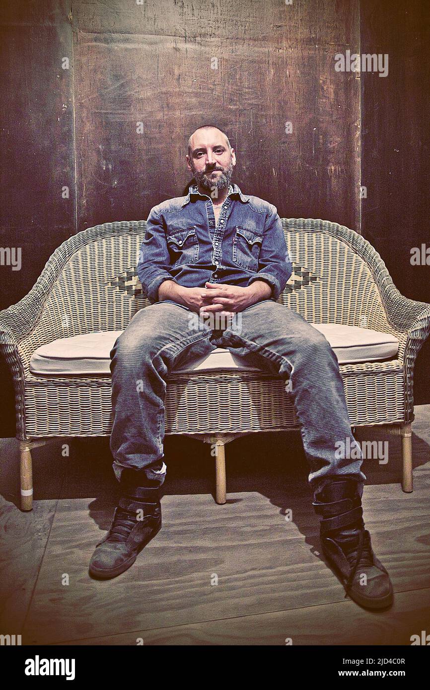 Fink (Fin Greenall) of The Bottletop Band Supergroup during his ...