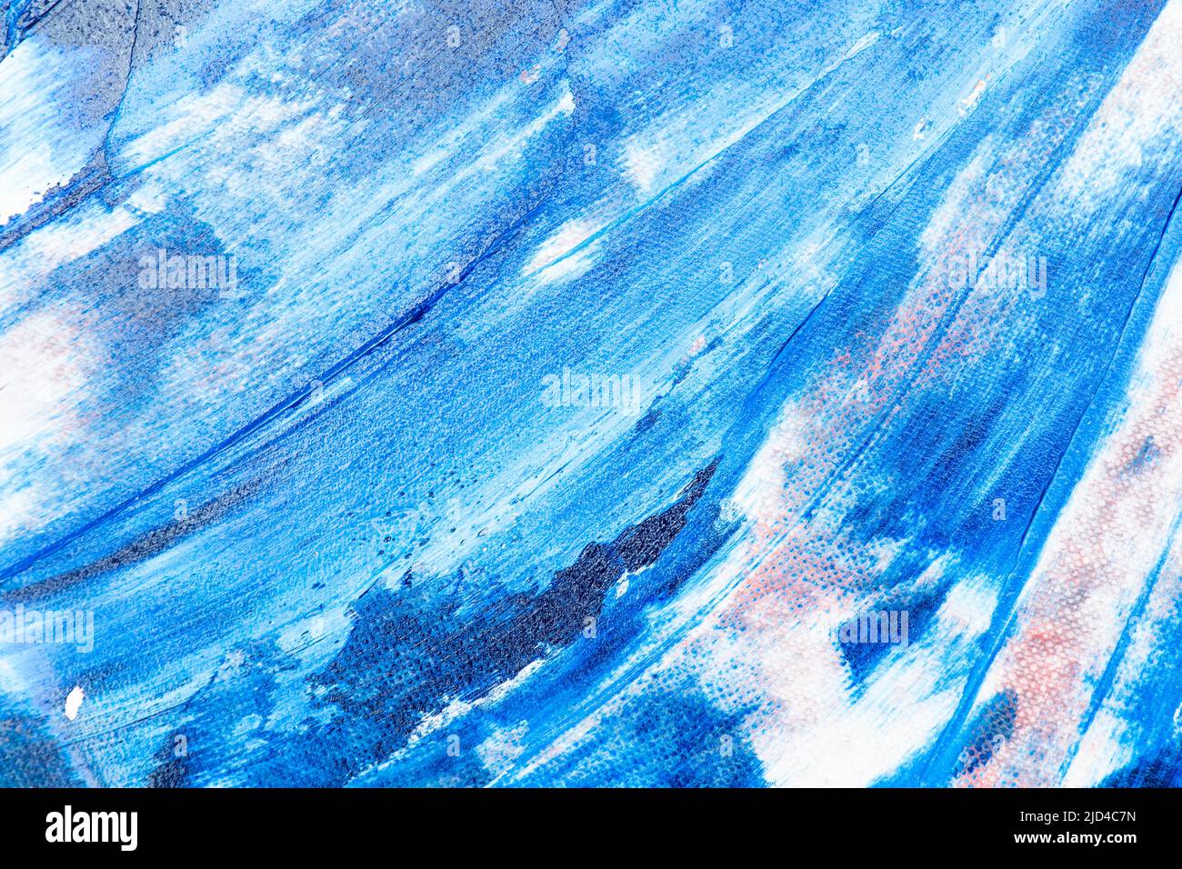 Illustration of blue, white and purple colors paint, abstract and ...