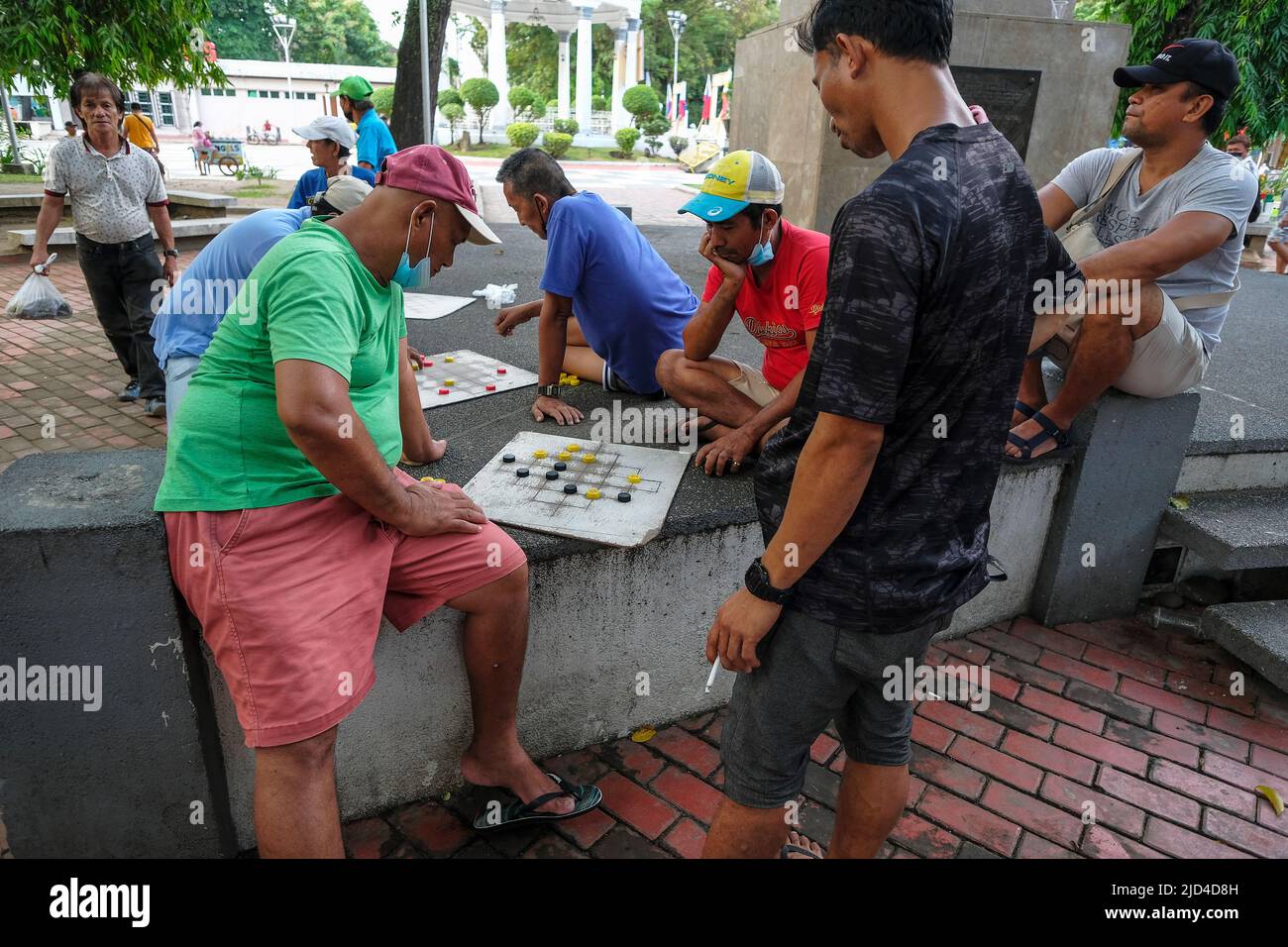 Bacolod, Philippines - June 2022: Men playing checkers at the Public ...