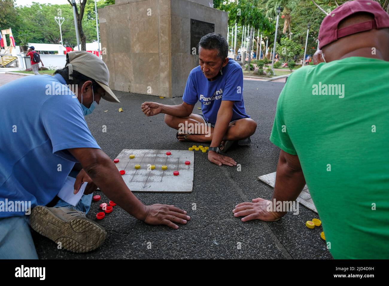 Bacolod, Philippines - June 2022: Men playing checkers at the Public ...