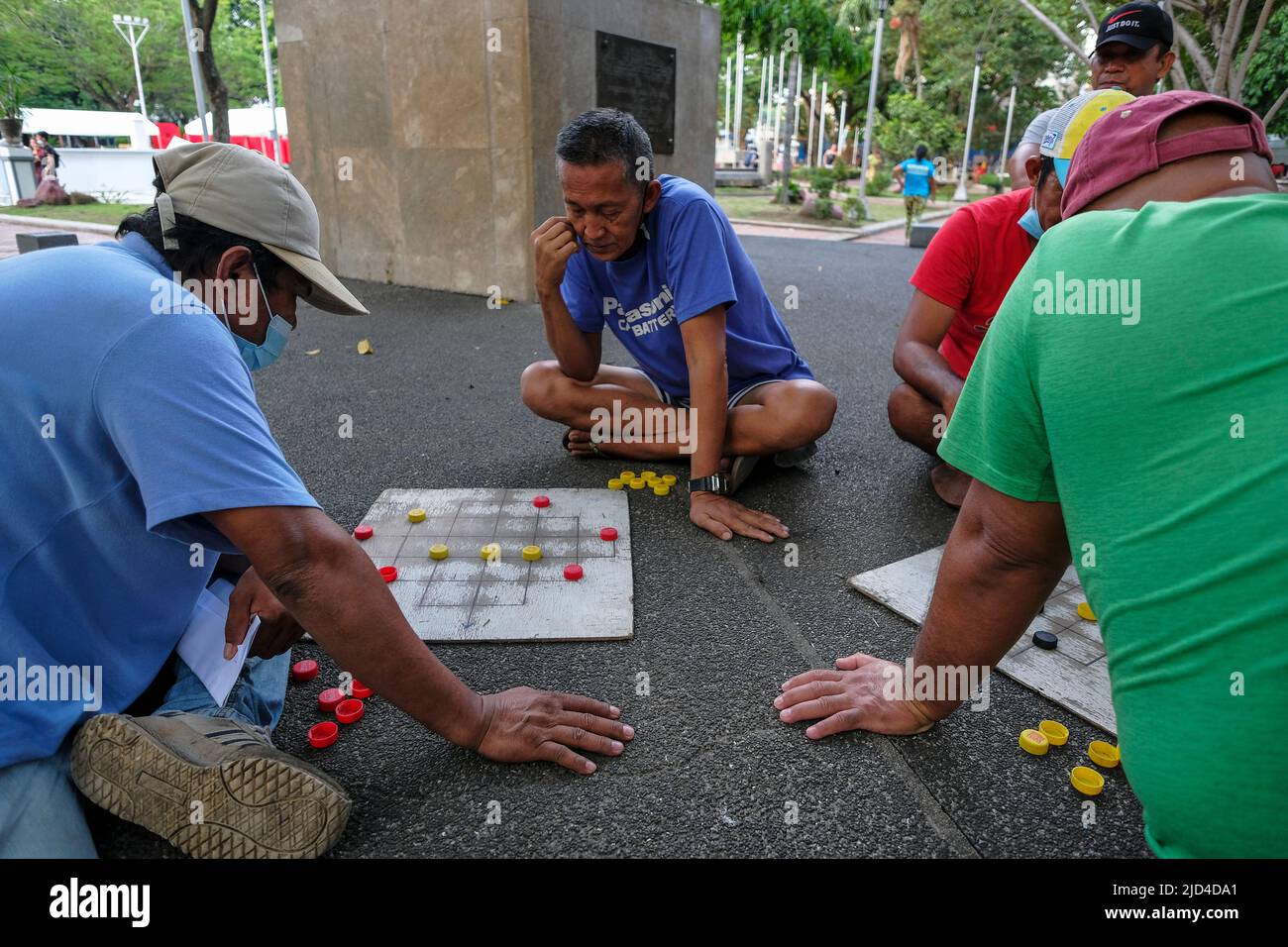 Bacolod, Philippines - June 2022: Men playing checkers at the Public ...