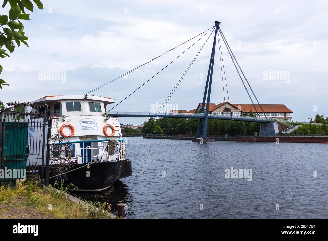 The Teesside Princess boat moored at the riverside on the River Tees in ...