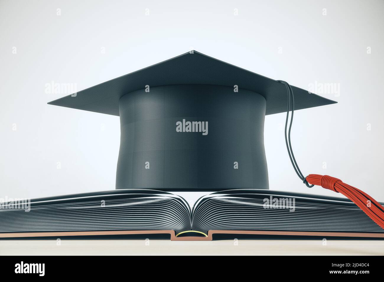 Education opened book graduation cap hi-res stock photography and ...