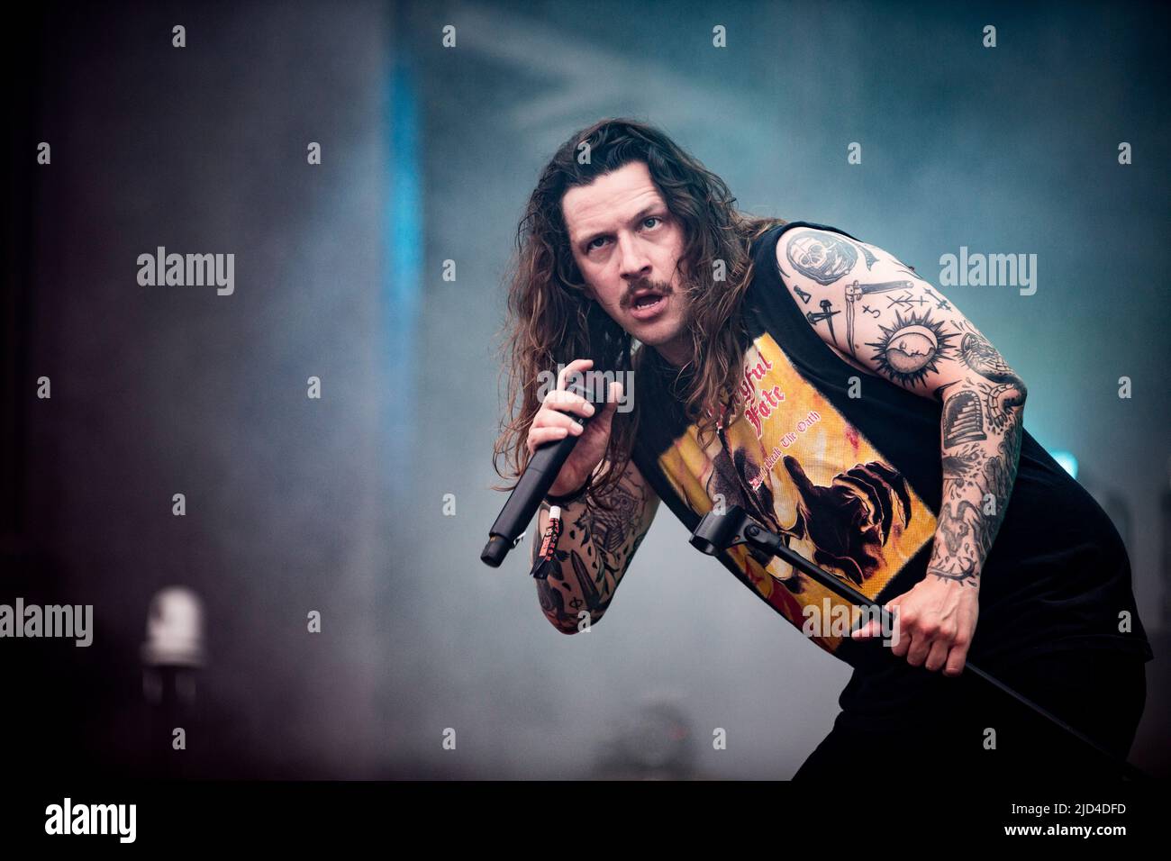 Copenhagen, Denmark. 17th June, 2022. The Danish death metal band Baest ...