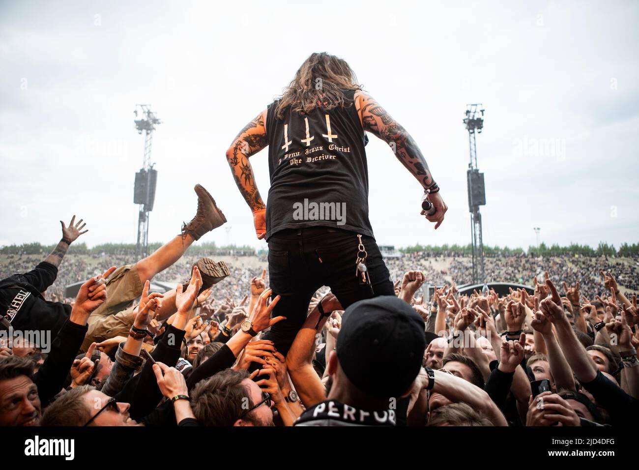 Copenhagen, Denmark. 17th June, 2022. The Danish death metal band Baest ...