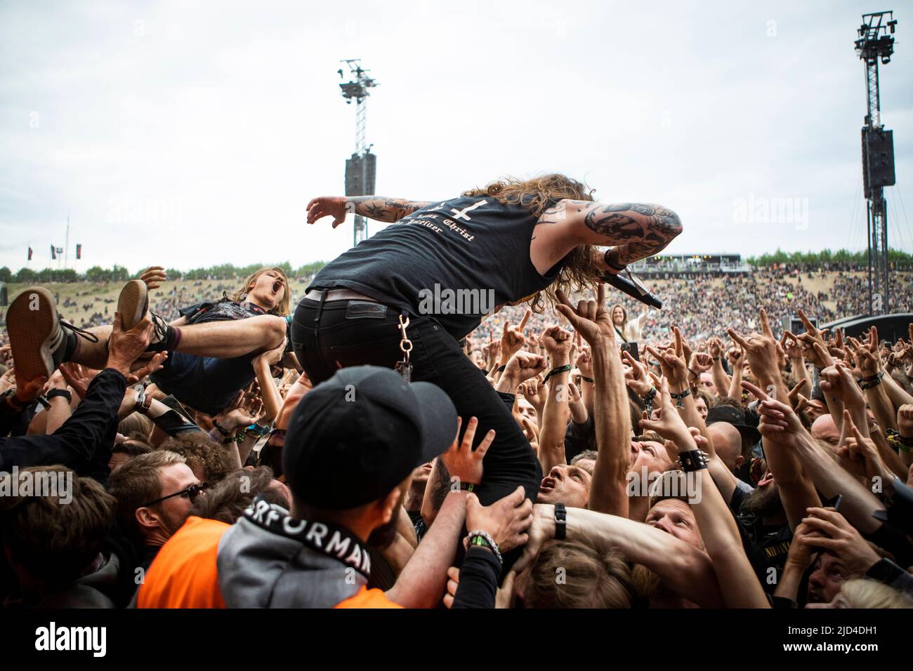 Copenhagen, Denmark. 17th June, 2022. The Danish death metal band Baest ...