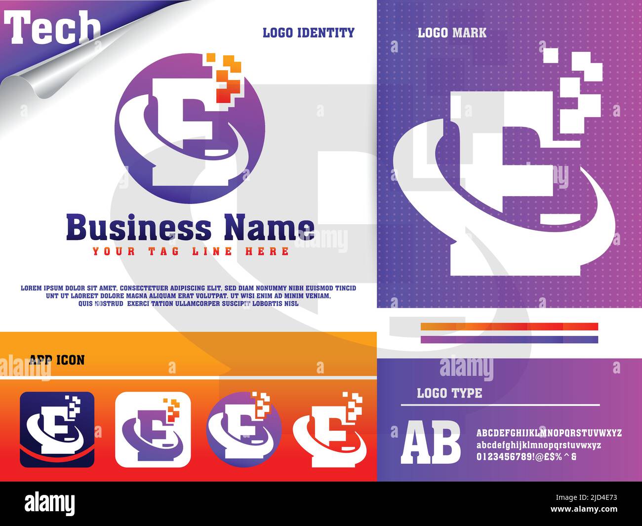 Tech Letter E Logo Design Template Stock Vector Image & Art - Alamy