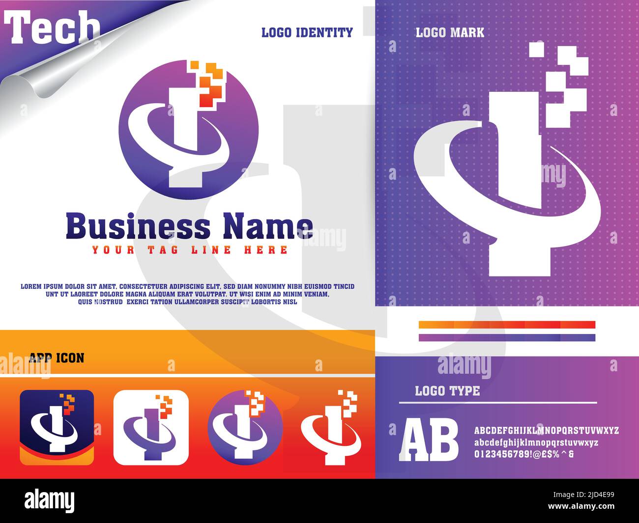 Tech Letter I Logo Design Template Stock Vector Image & Art - Alamy