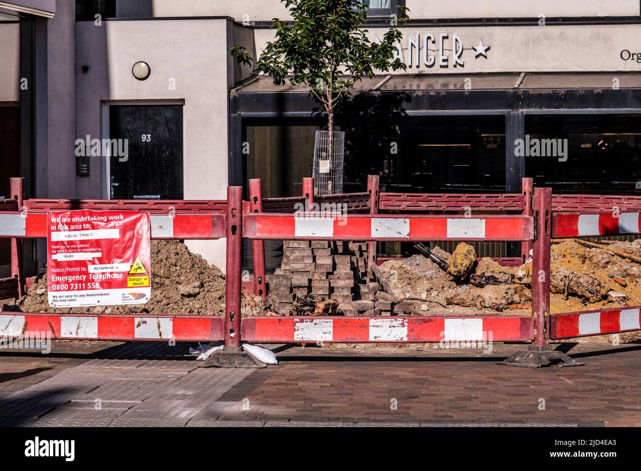 Epsom Surrey, London, June 11 2022, Repair Or Maintanence Work To High ...