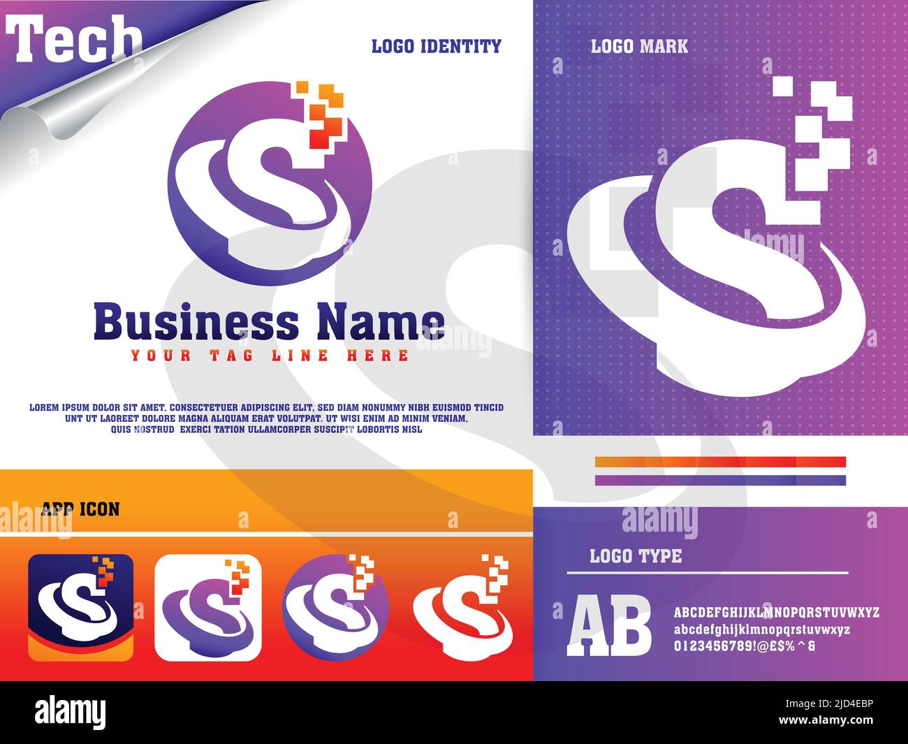 Tech Letter S Logo Design Template Stock Vector Image & Art - Alamy