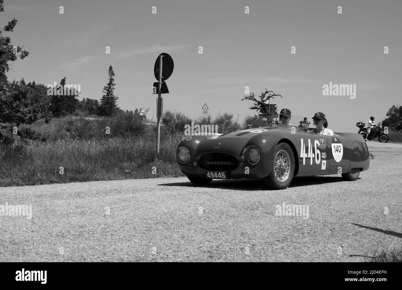 URBINO, ITALY - JUN 16 - 2022 : CISITALIA 202 S MM SPIDER 1947 on an ...