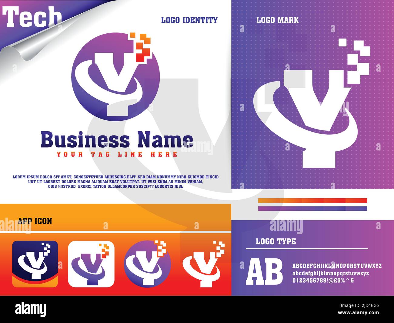 Tech Letter Y Logo Design Template Stock Vector Image & Art - Alamy