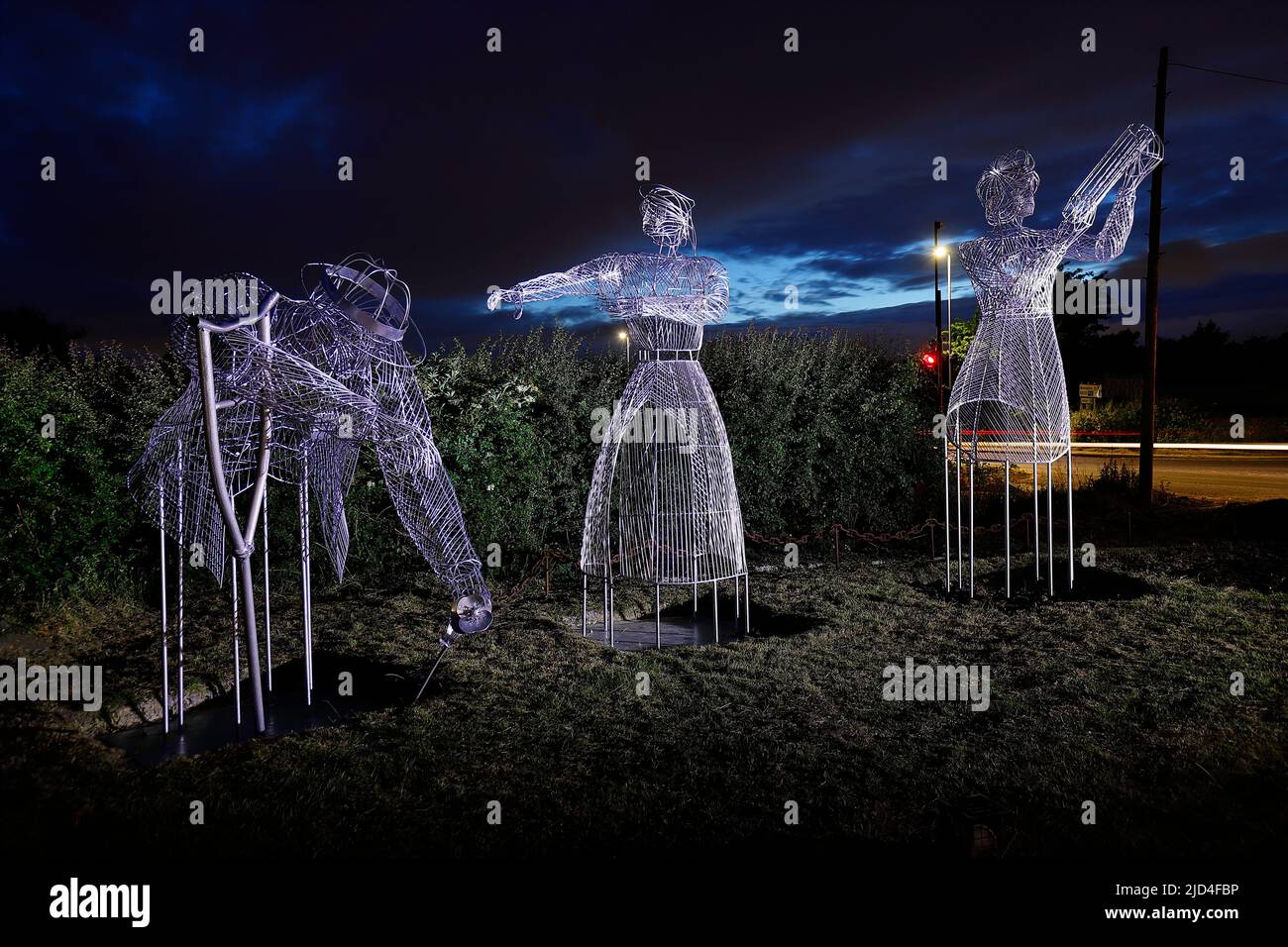 Fighting From Home statues by artist Luke Perry. The statues are a new ...