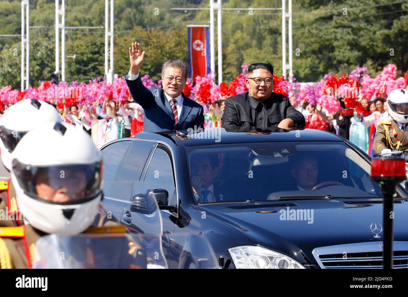 Sep 18, 2018-Pyeongyang, North Korea-South Korean President Moon Jae In ...