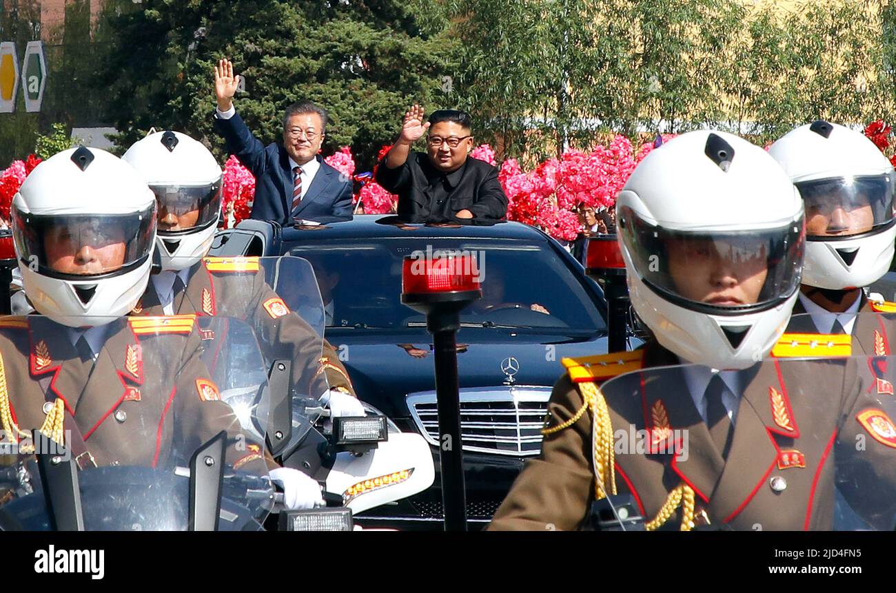 Sep 18, 2018-Pyeongyang, North Korea-South Korean President Moon Jae In ...