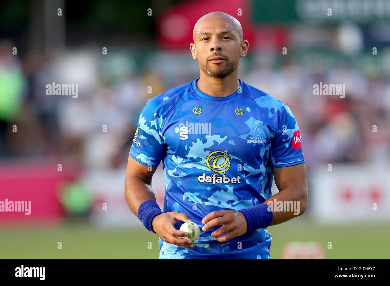 Tymal Mills of Sussex during Essex Eagles vs Sussex Sharks, Vitality ...