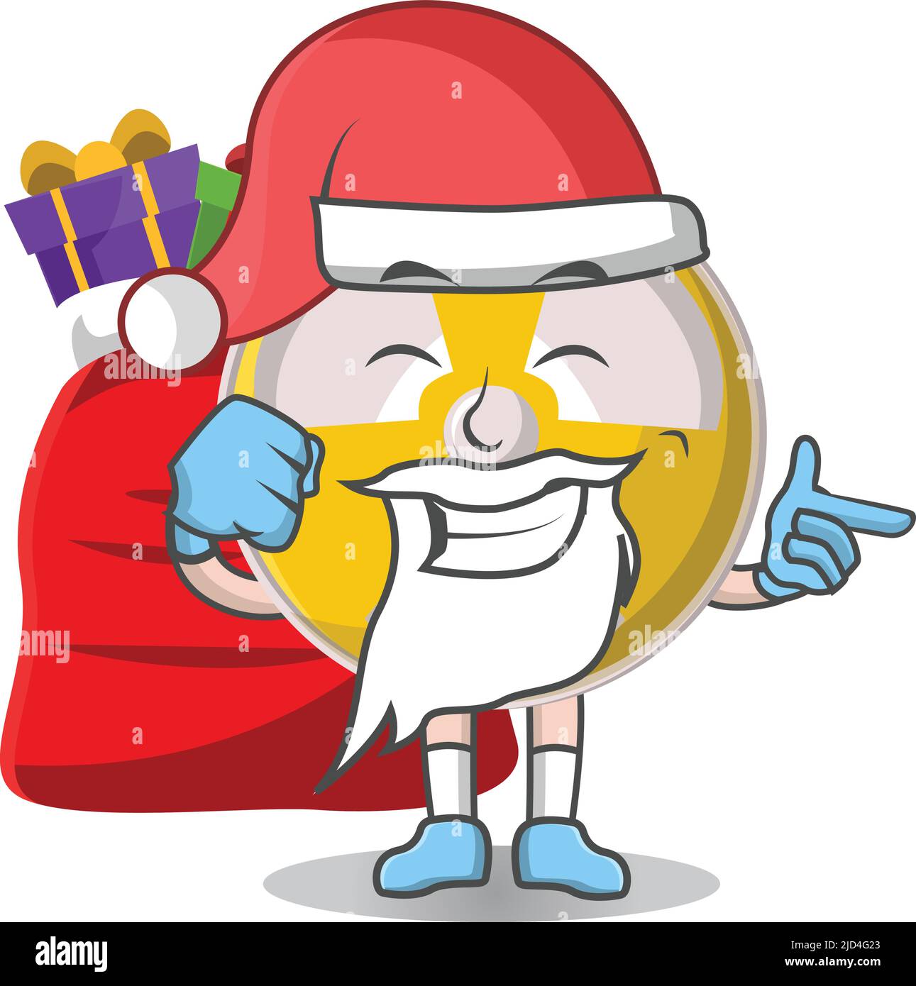 Radioactive cute christmas design character, design vector illustrator ...